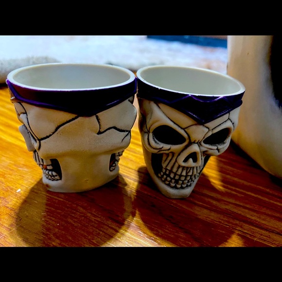 Party Supplies | Vintage Halloween Plastic Skeleton Skull Ice Bucket ...